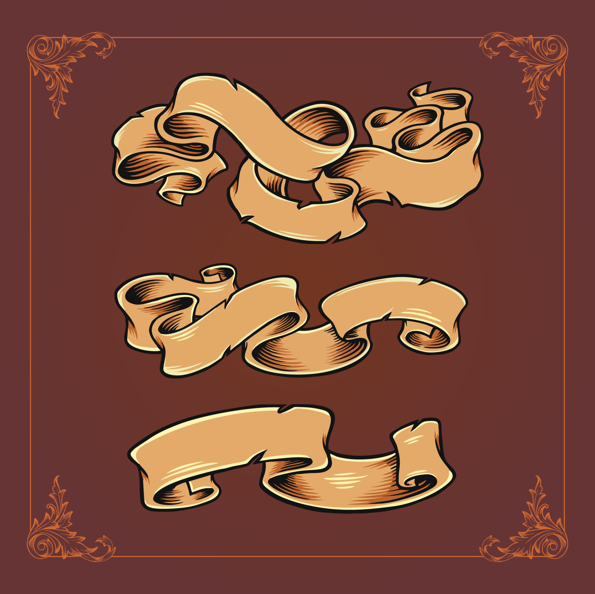 vector de ilustración de conjunto de banner de cinta vintage para su logotipo de trabajo ...