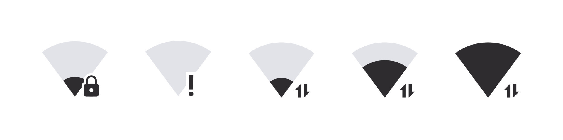 Icon Wifi Signal Wireless Internet Symbol Internet Connection Symbol Vector Illustration