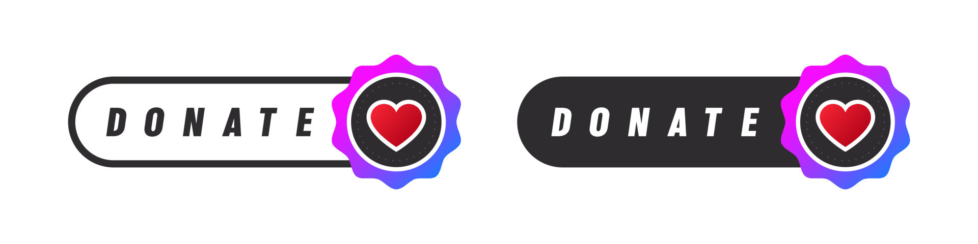 Charity concept. Donation buttons. Donation icon. Donate, giving money ... Charity concept. Donation buttons. Donation icon. Donate, giving money ...