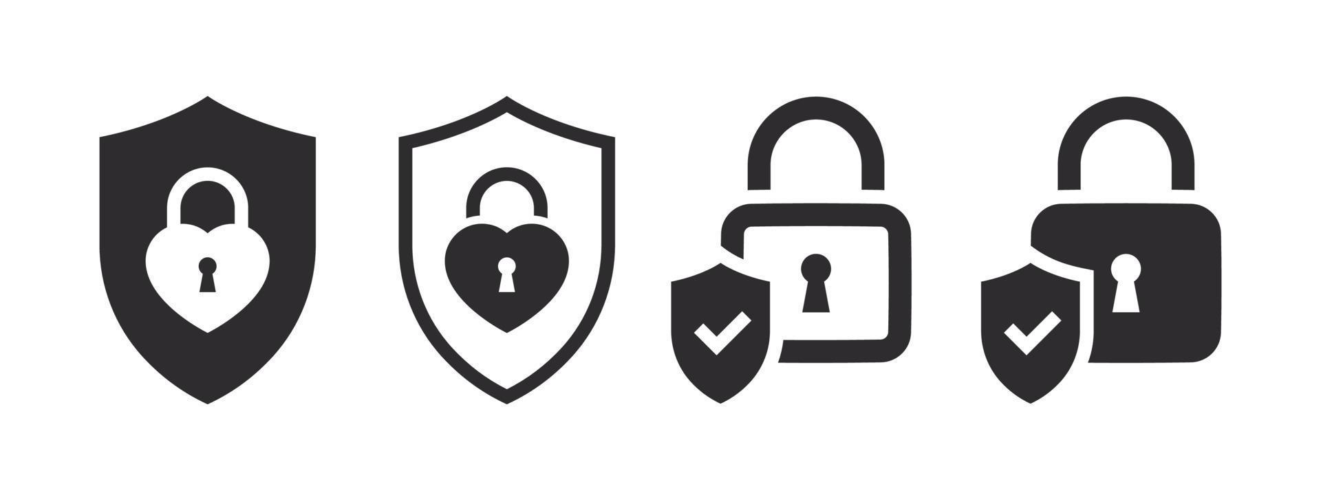 Shields And Locks Lock Icons Security Shield Icons Privacy Symbol Security Symbol Vector