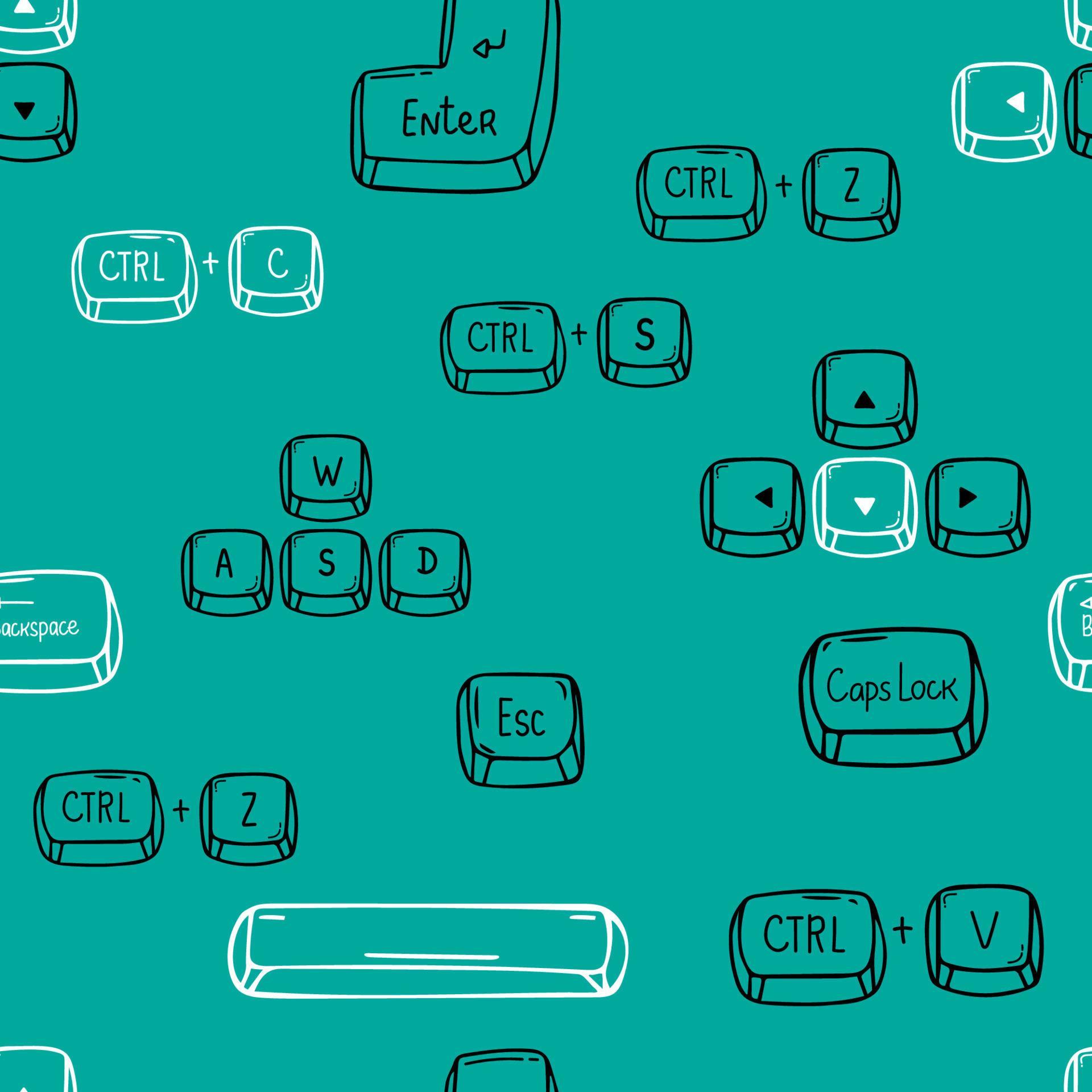 Computer Keyboard Background Seamless Abstract Vector Pattern Texture