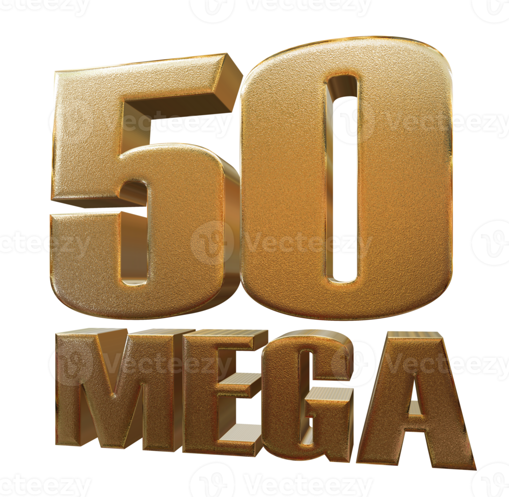 50 mega oro con generativo 17179231 PNG