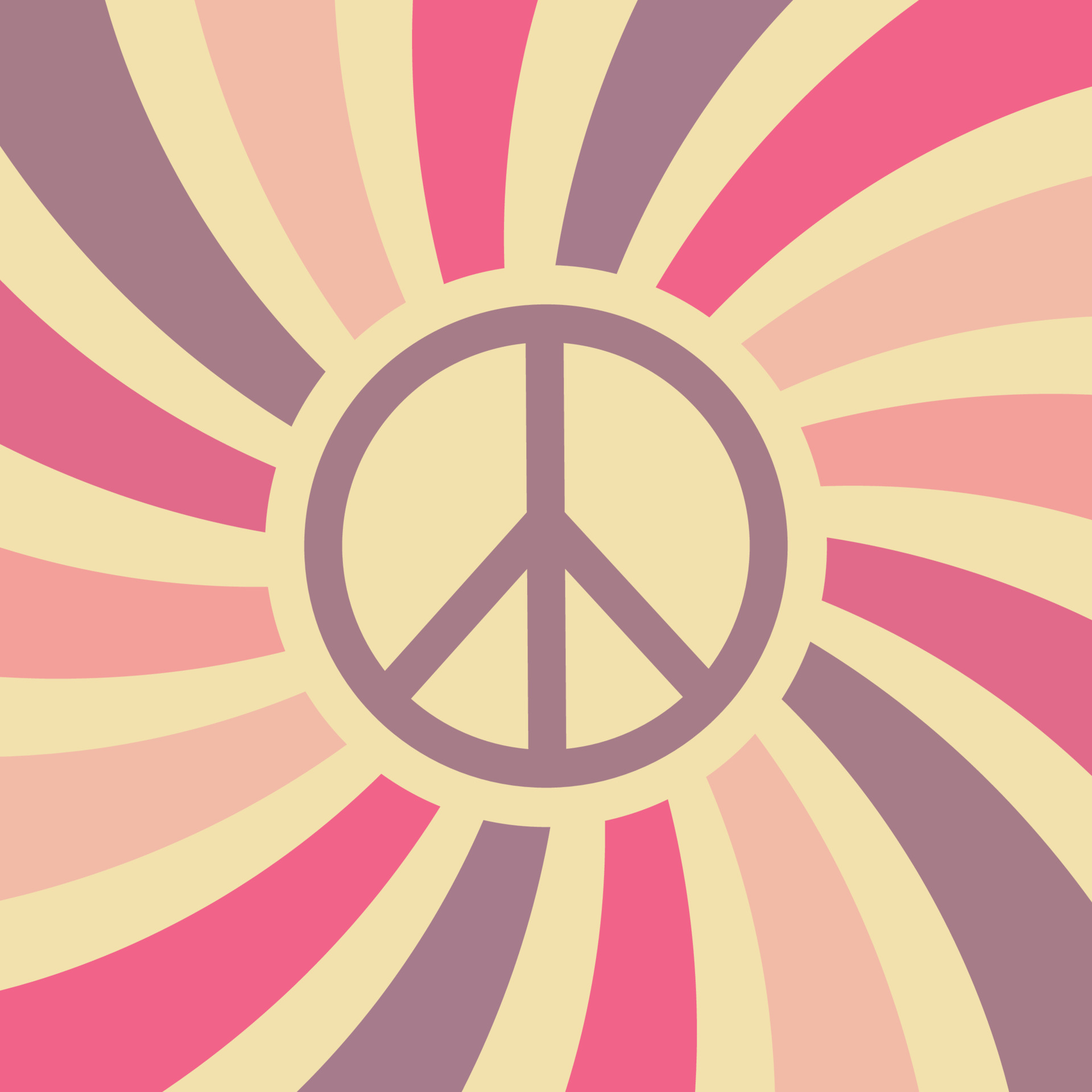 Background In Hippie Style With Waves And Peace Sign 17180695 Vector