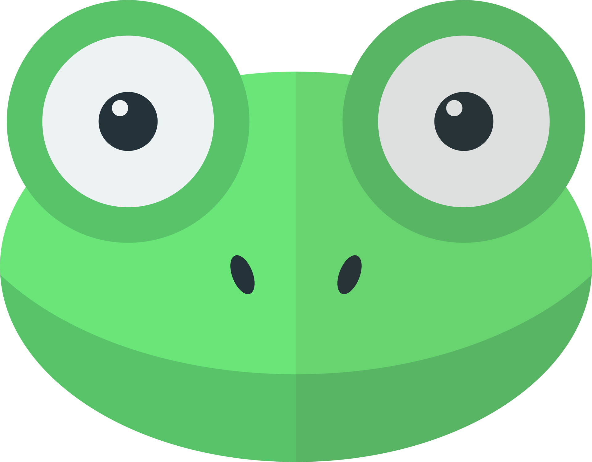Frog Face Illustration In Minimal Style 17180725 Png