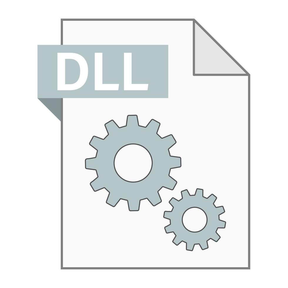 Modern flat design of DLL file icon for web 17181135 Vector Art at Vecteezy