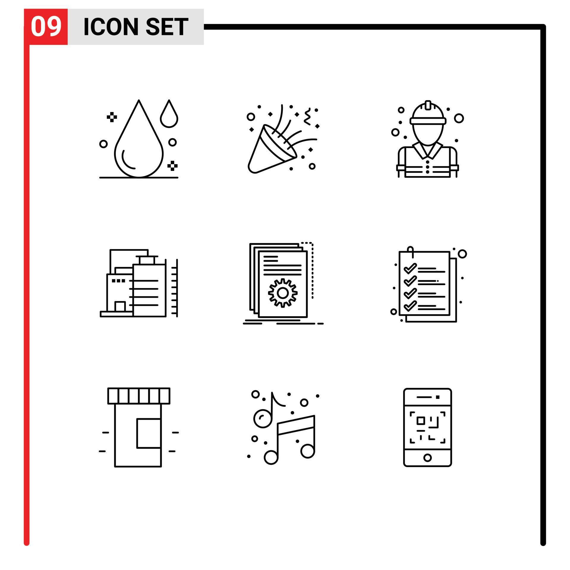 Mobile Interface Outline Set of 9 Pictograms of build industry fighter ... Mobile Interface Outline Set of 9 Pictograms of build industry fighter ...