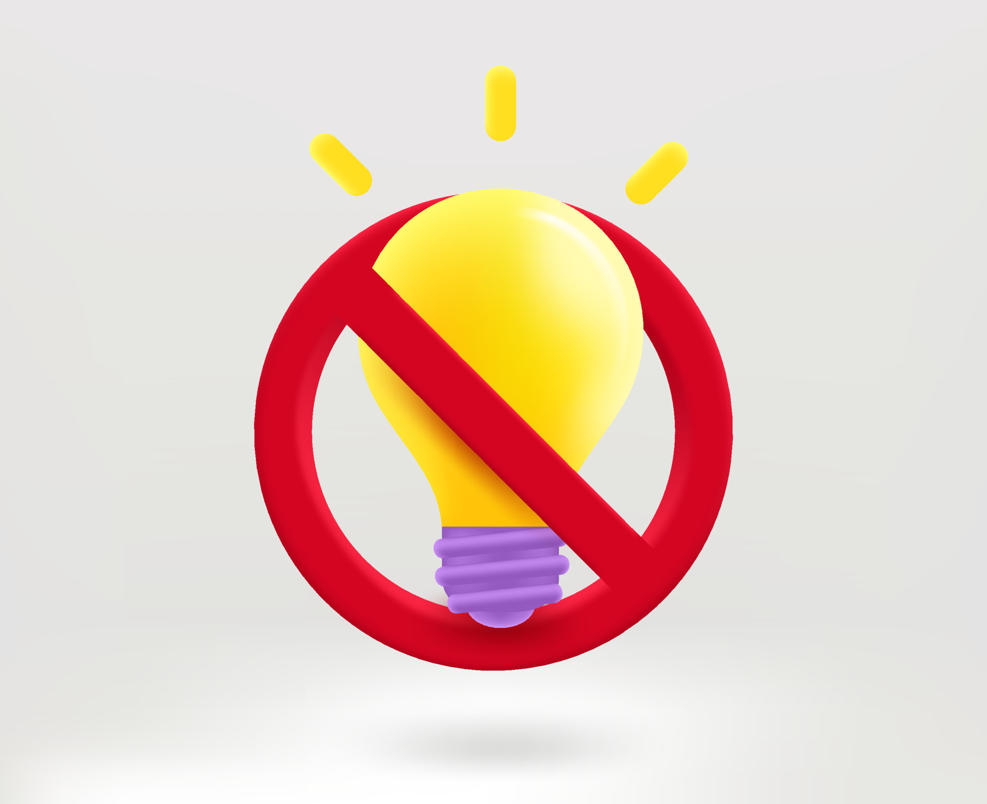 No light concept concept with electric bulb. 3d vector illustration 17187687 Vector Art at Vecteezy