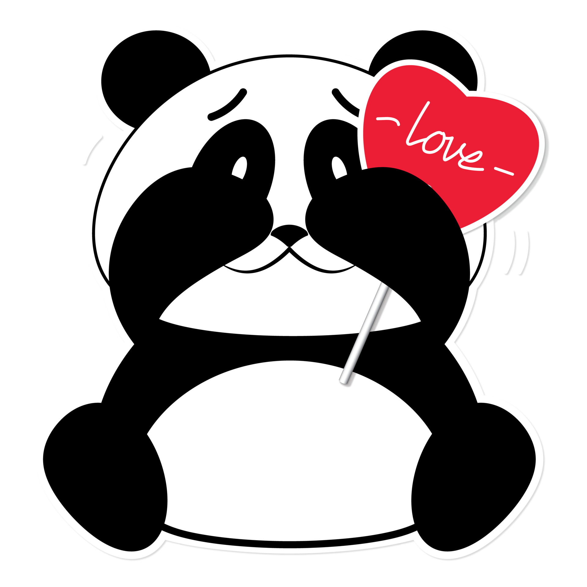 Panda Love Valentine Cartoon Cute 17189101 Png