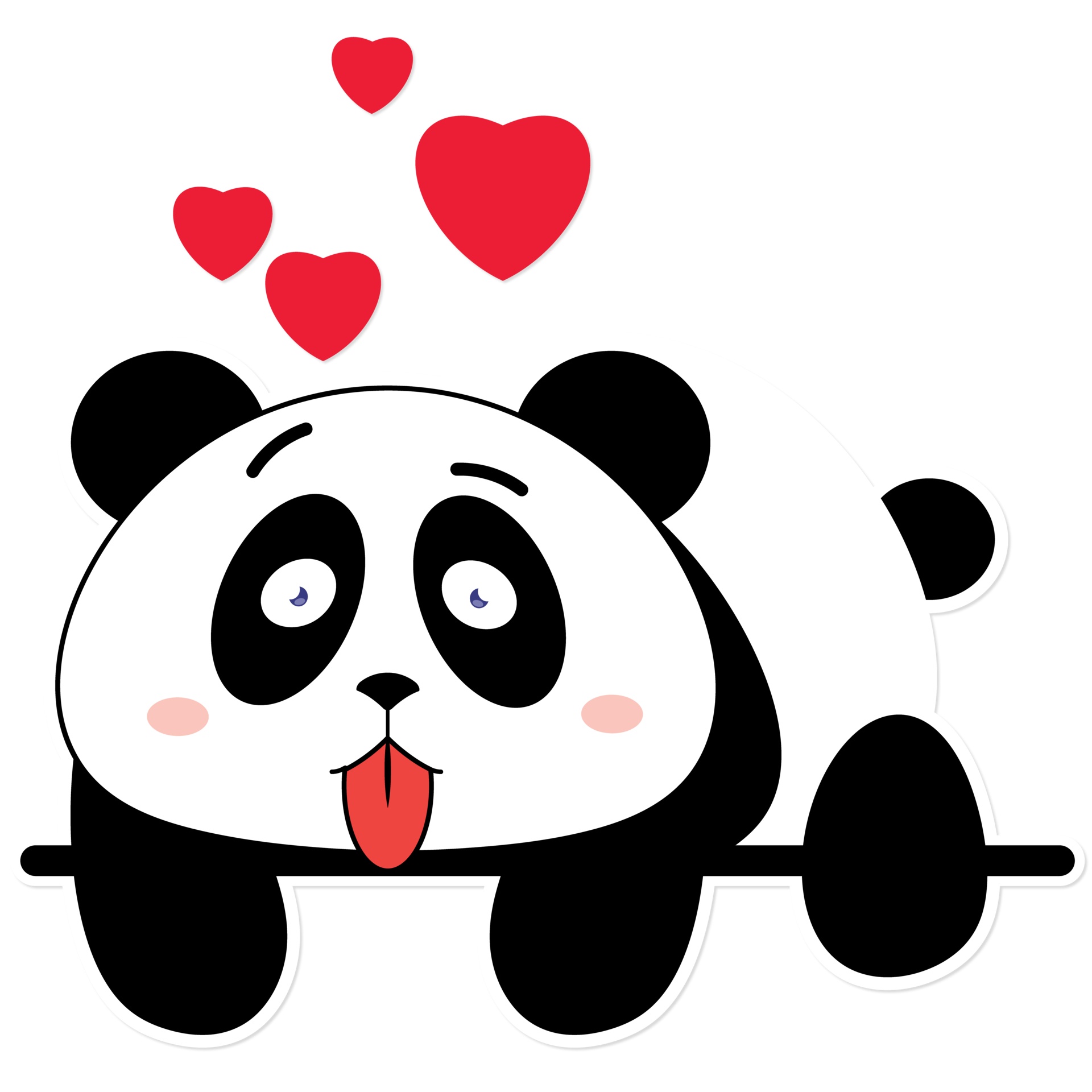 Panda Love Valentine Cartoon Cute 17189106 Png
