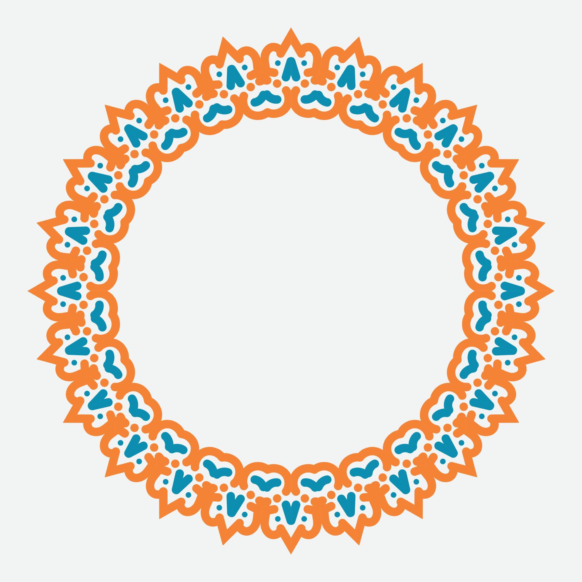 decorative round frame. circle frame. Vector design element. 17189693 ...