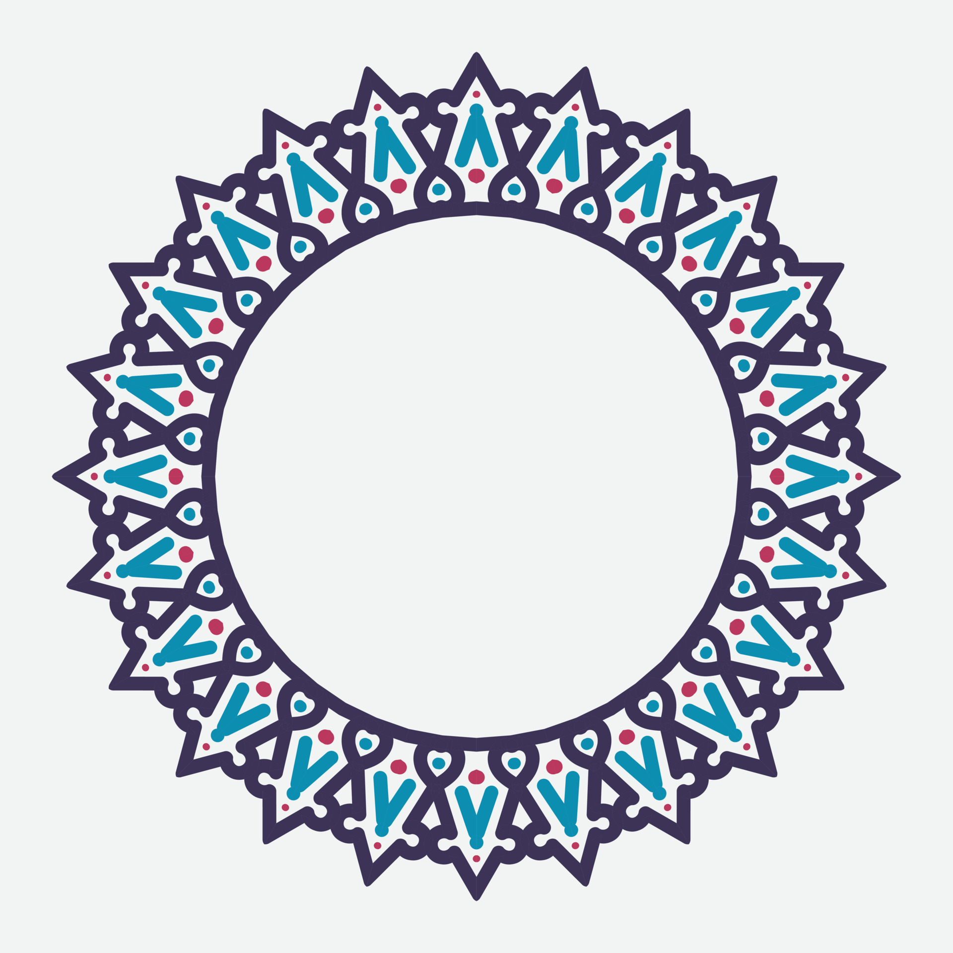 decorative round frame. circle frame. Vector design element. 17189695 ...
