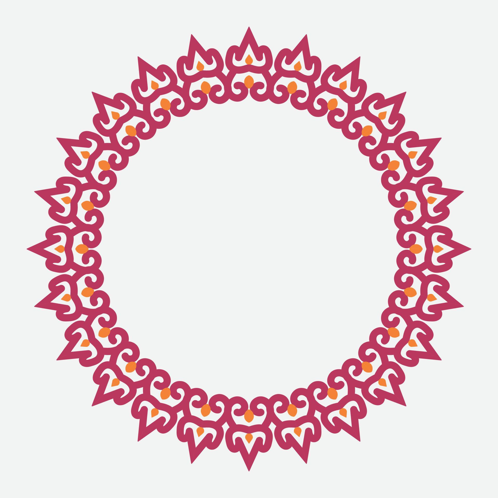 decorative round frame. circle frame. Vector design element. 17189696 ...