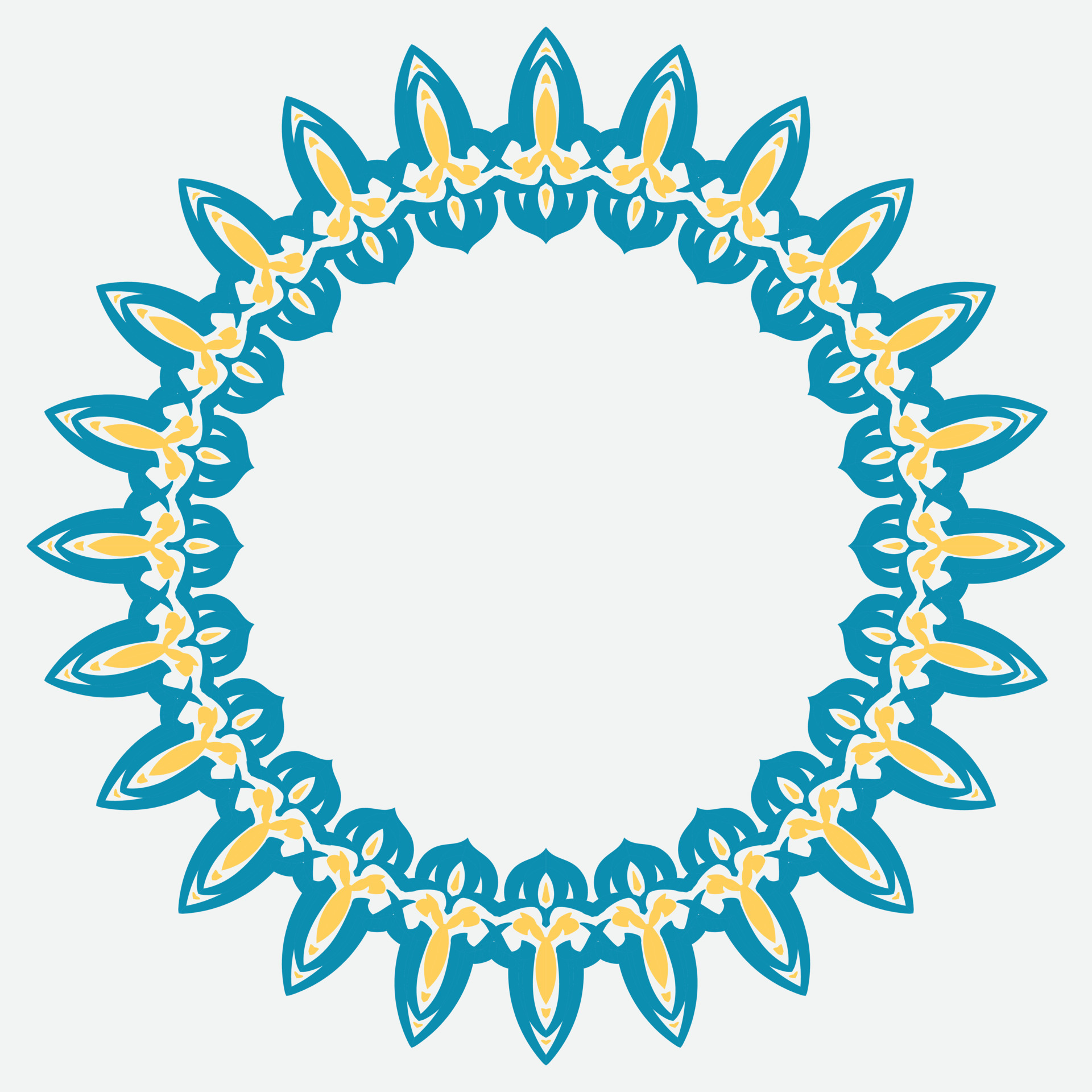 decorative round frame. circle frame. Vector design element. 17189698 ...