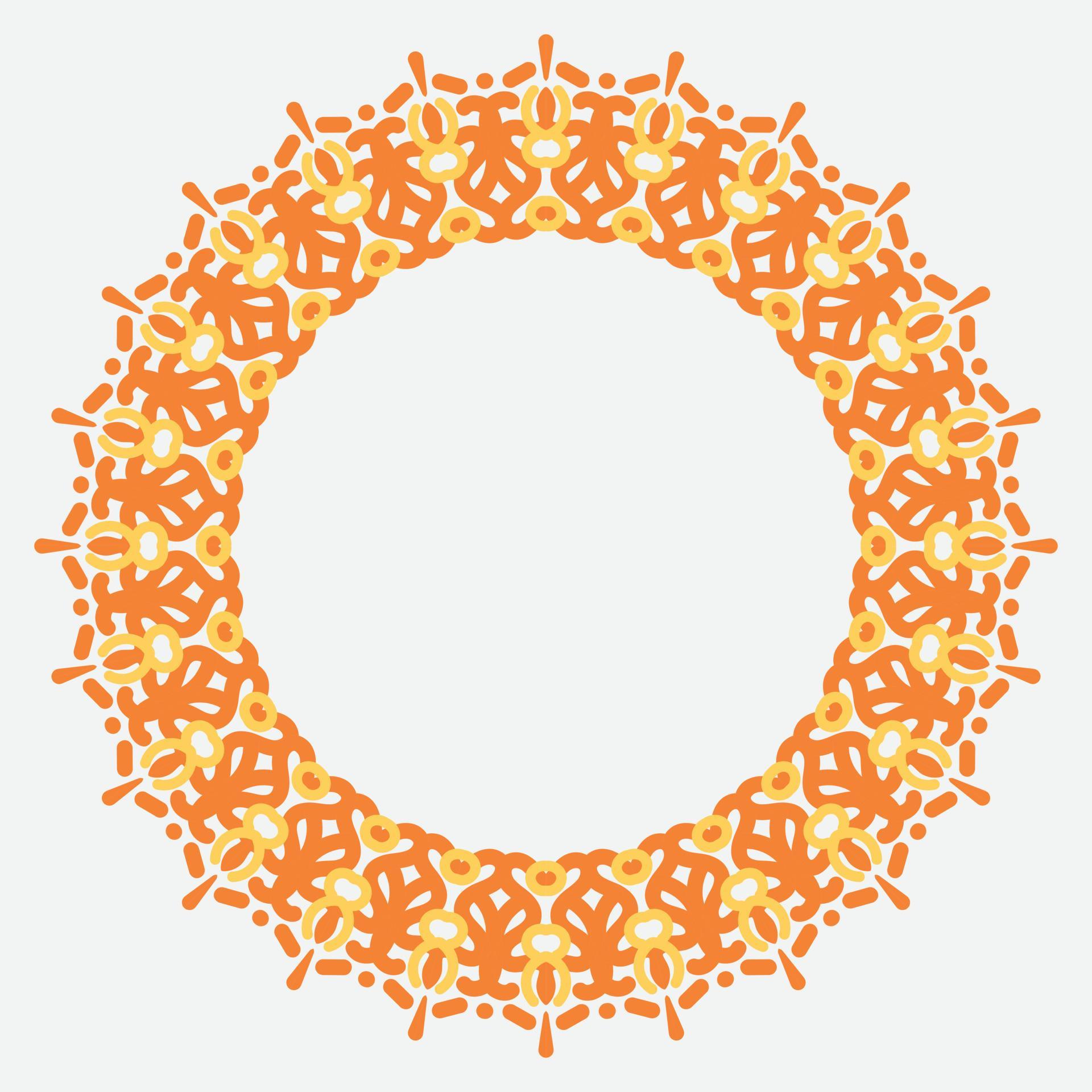 decorative round frame. circle frame. Vector design element. 17189699 ...