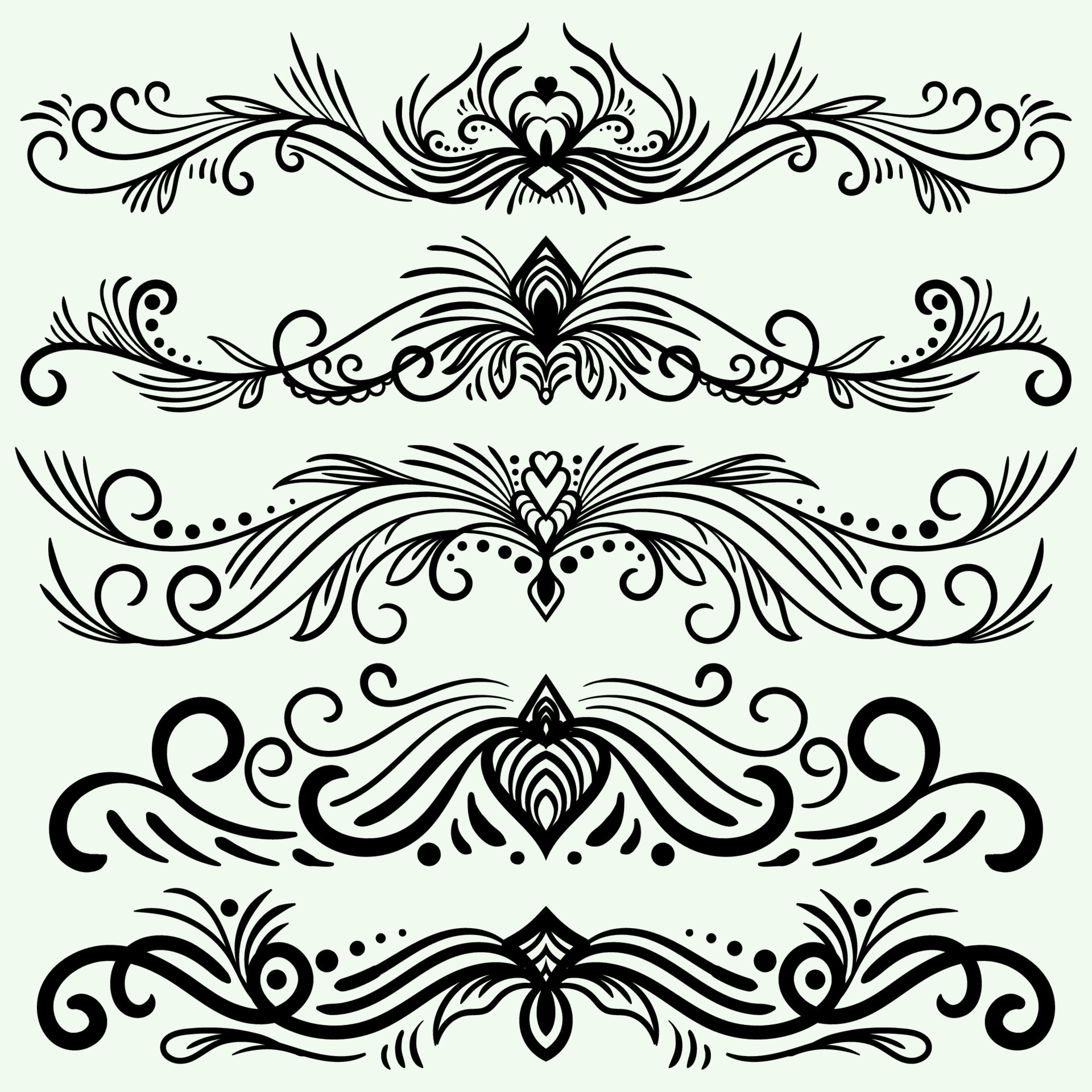Text divider template vector. Swash collections. Text divider for frame ... Text divider template vector. Swash collections. Text divider for frame ...