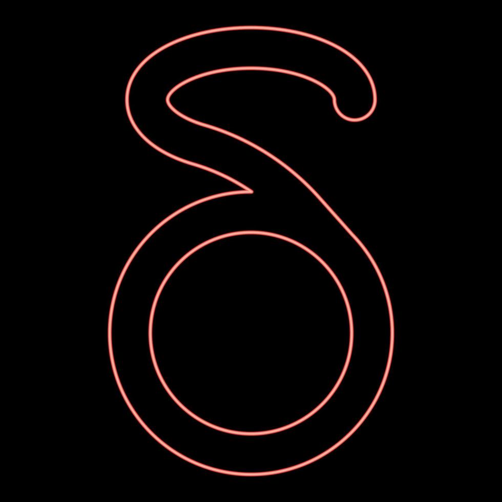 Neon Delta Greek Symbol Small Letter Lowercase Font Red Color Vector neon-delta-greek-symbol-small-letter-lowercase-font-red-color-vector