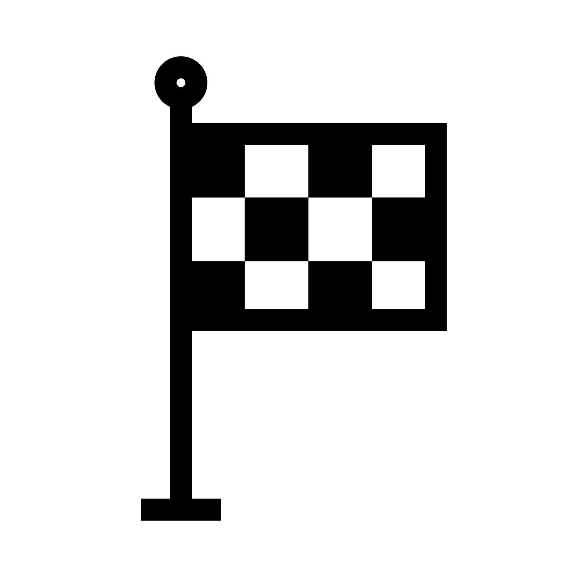 Finish flag icon line isolated on white background. Black flat thin icon on modern outline style ...