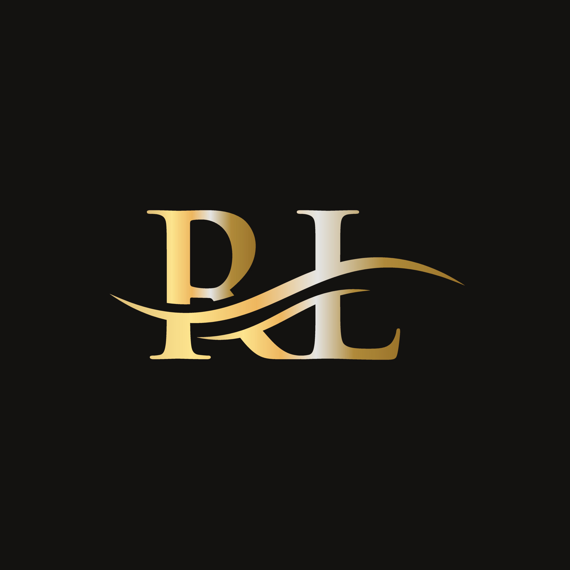 RL Letter Linked Logo for business and company identity. Initial Letter RL Logo Vector Template ...