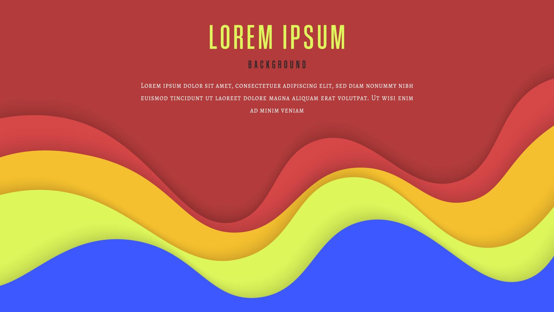 Abstract Colorful Waves Shape Papercut Style Background 17193807 Vector