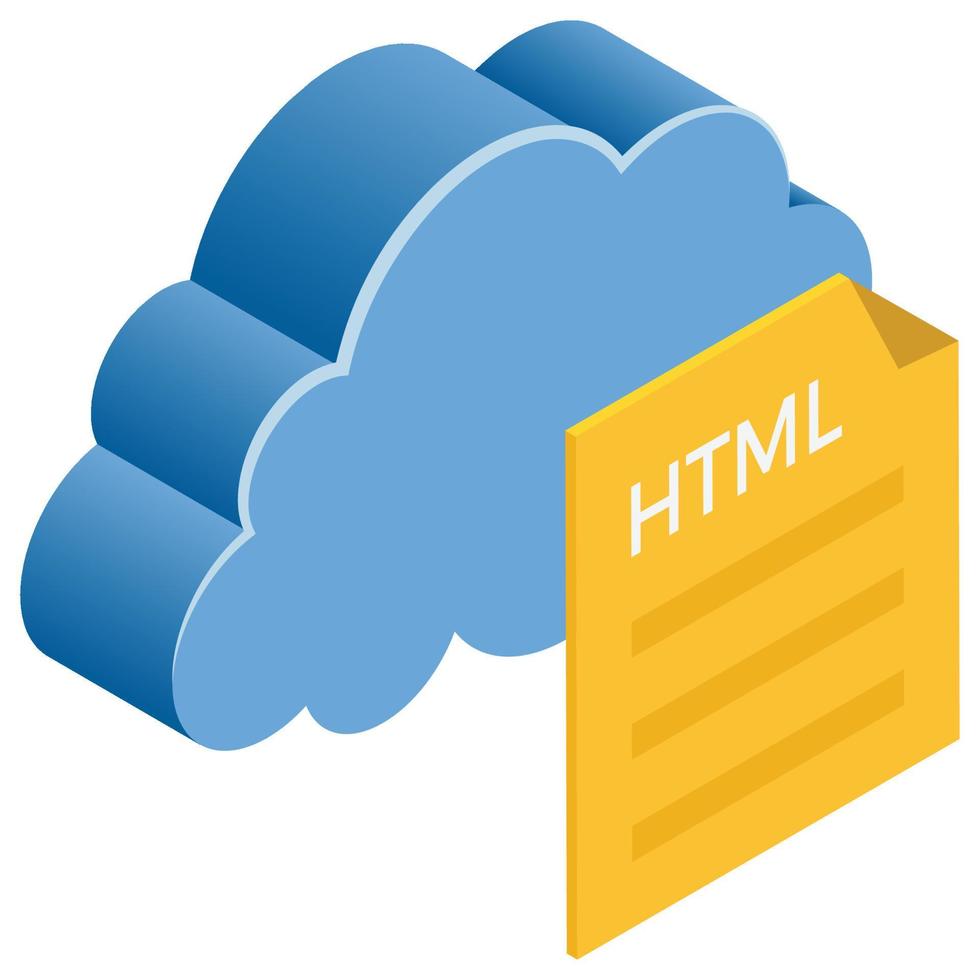 Html File - Isometric 3d illustration. 17198614 Vector Art at Vecteezy