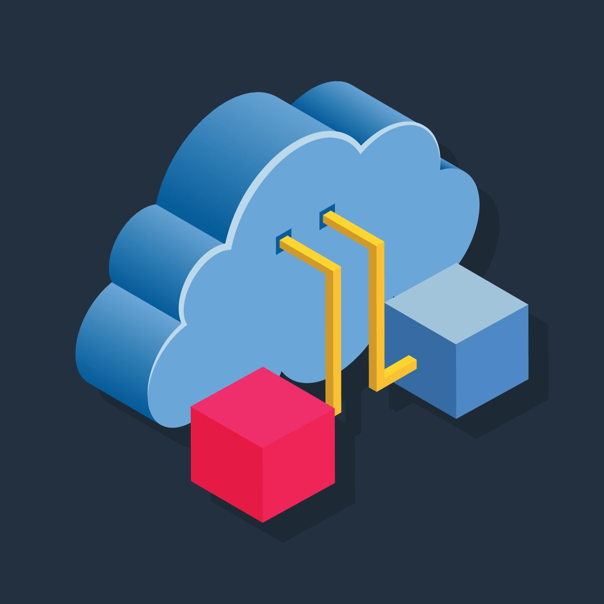 Cloud Network Isometric 3d Illustration 17198638 Vector Art At Vecteezy