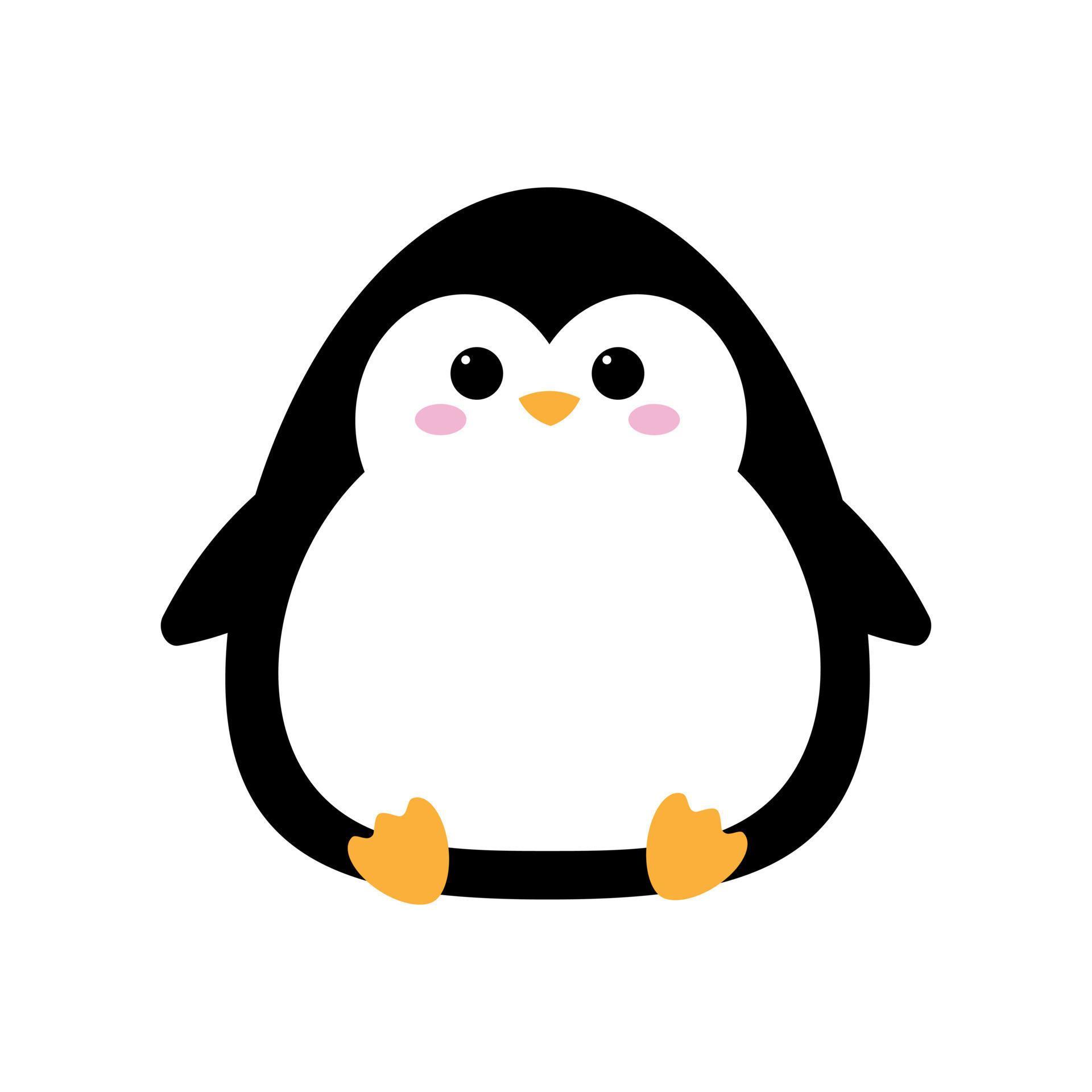 Cartoon cute penguin isolated on white background 17198650 Vector Art ...