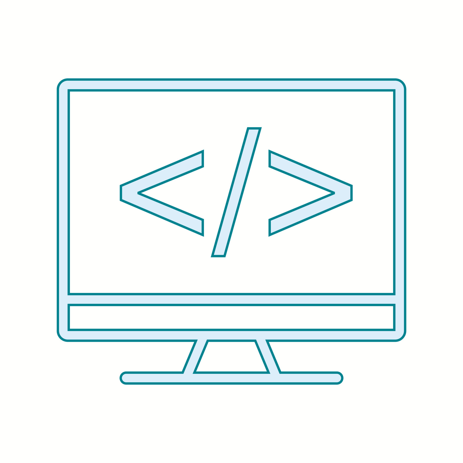 Beautiful Coding on screen vector line icon 17199984 Vector Art at Vecteezy