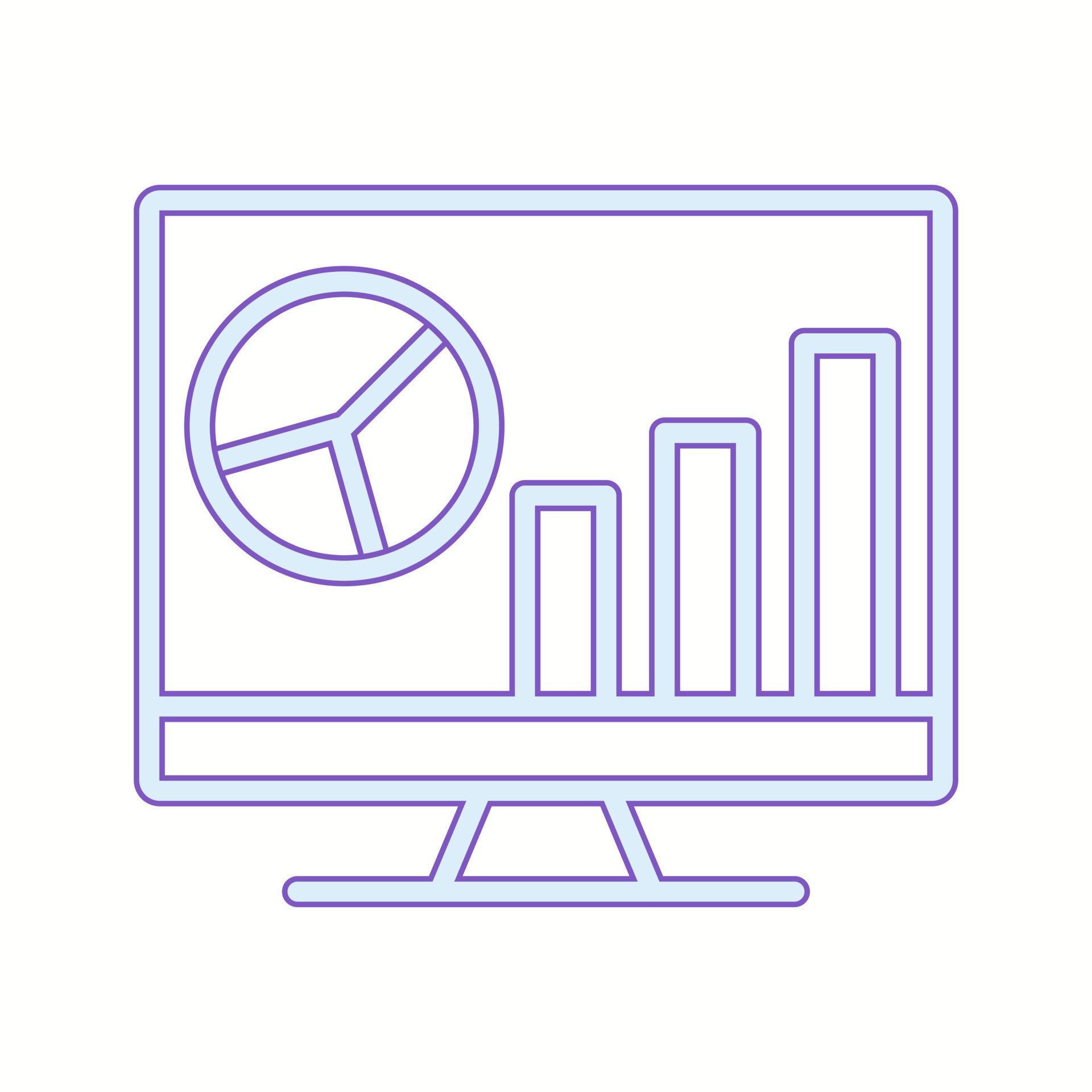 Beautiful Graph on computer vector line icon 17200219 Vector Art at Vecteezy