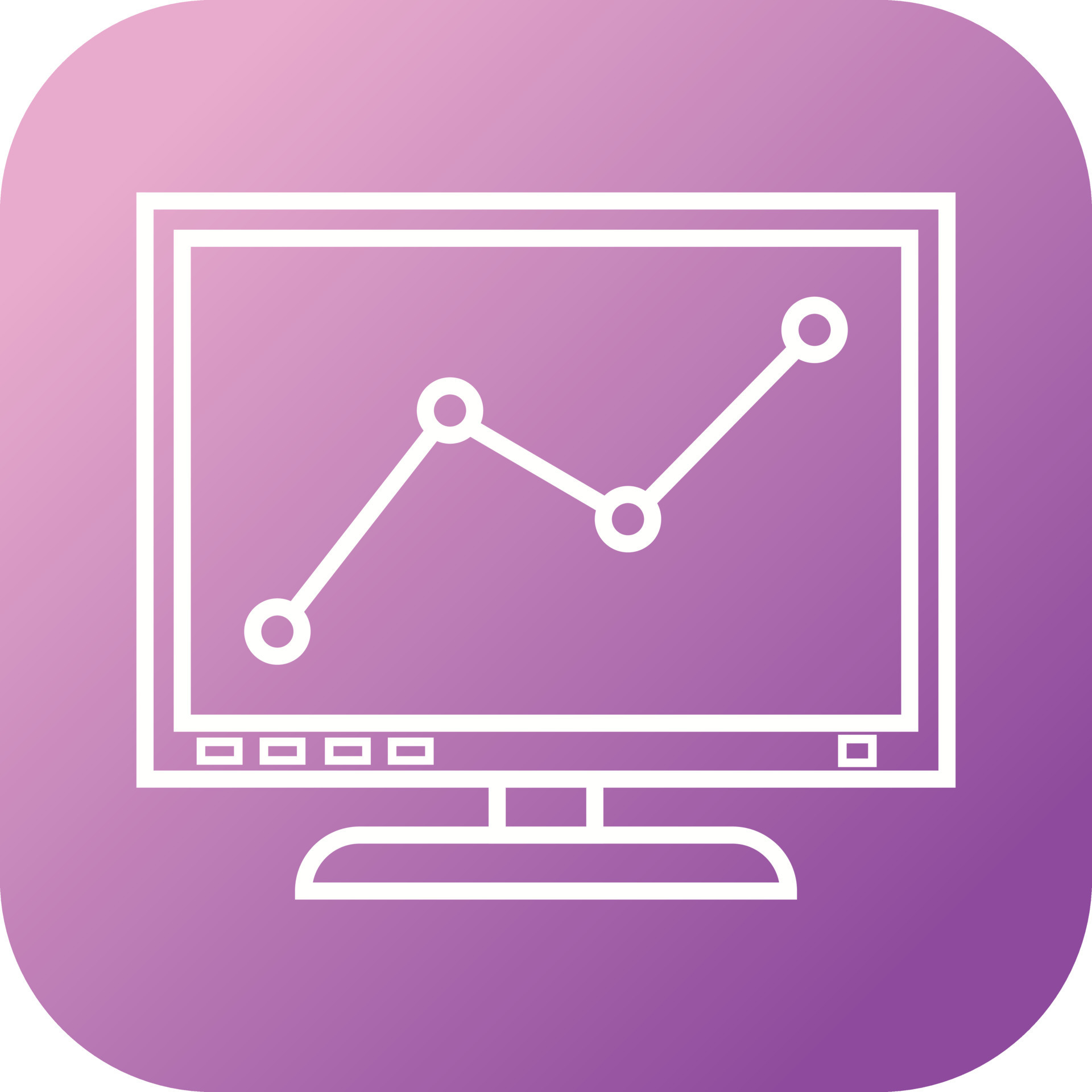 Beautiful Graph on computer vector line icon 17200572 Vector Art at Vecteezy