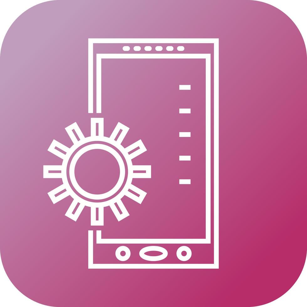 Beautiful Mobile Settings Vector Line Icon 17200580 Vector Art At Vecteezy