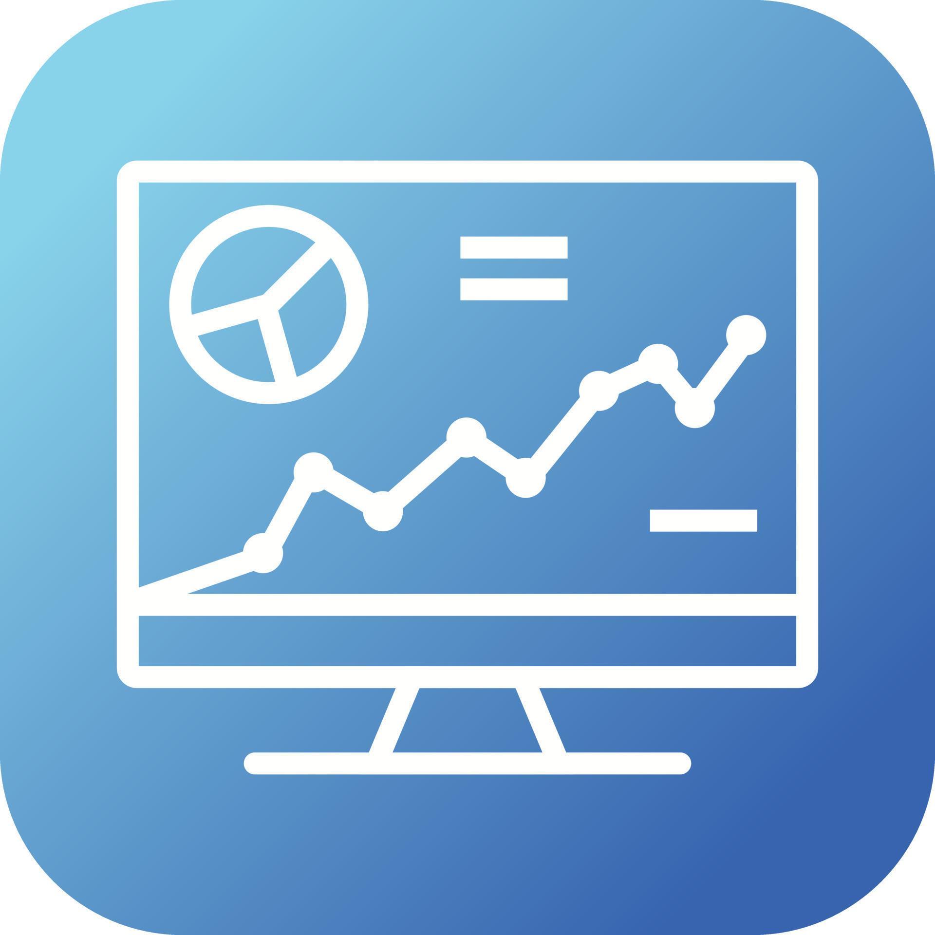 Beautiful Graph on computer vector line icon 17200624 Vector Art at Vecteezy