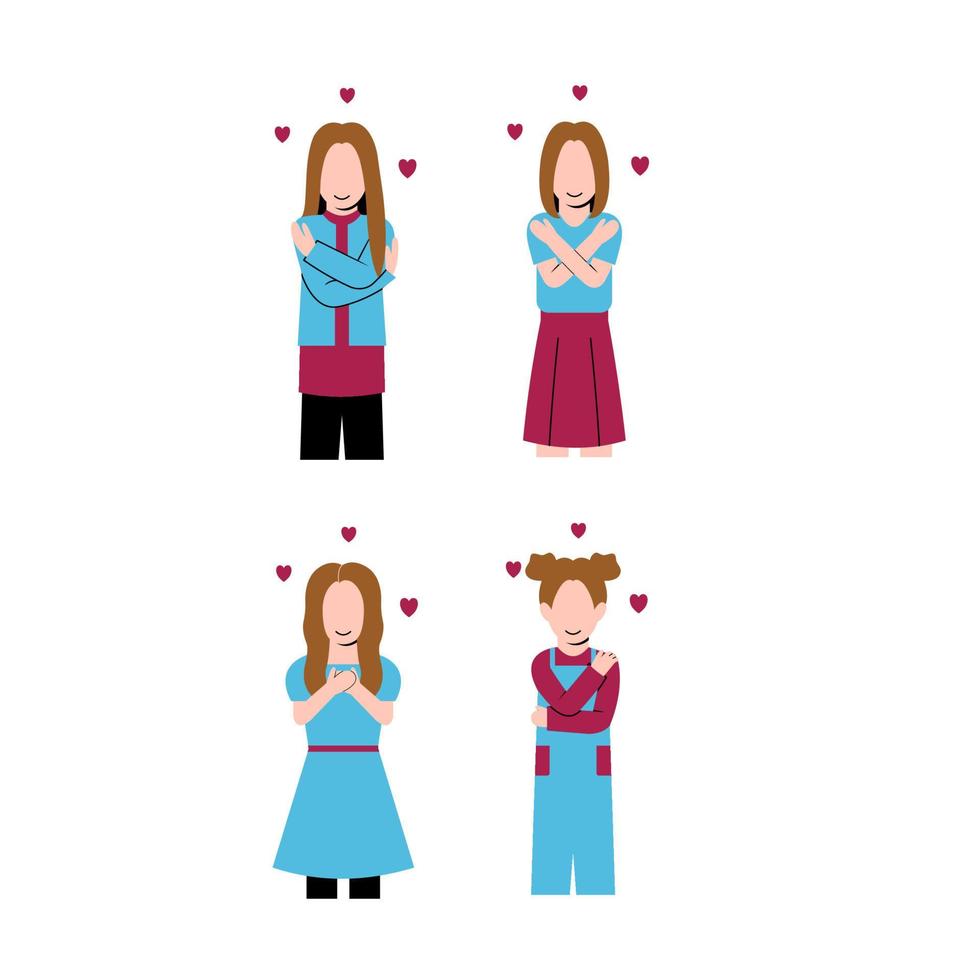 Set Of Female Character For Self Love Concept 17200971 Vector Art At set-of-female-character-for-self-love-concept-17200971-vector-art-at