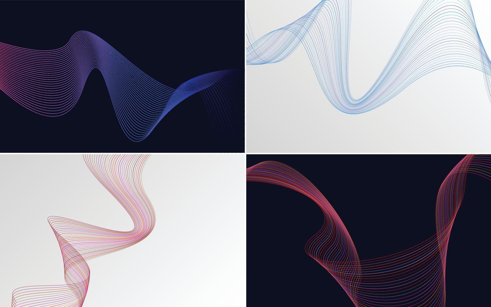 Collection of geometric minimal lines pattern set 17201631 Vector Art ...