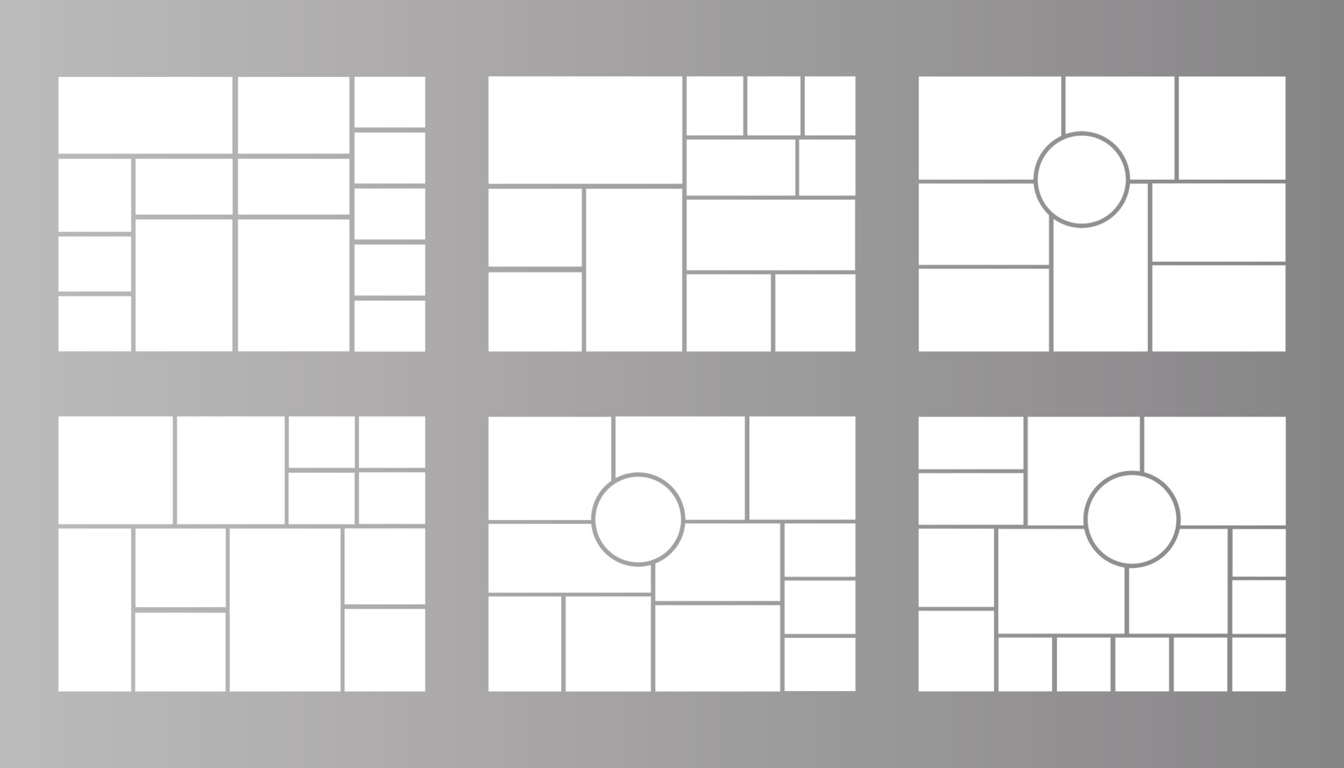 Moodboard Grid Photo Collage Templates Set 17201785 Vector Art At Vecteezy