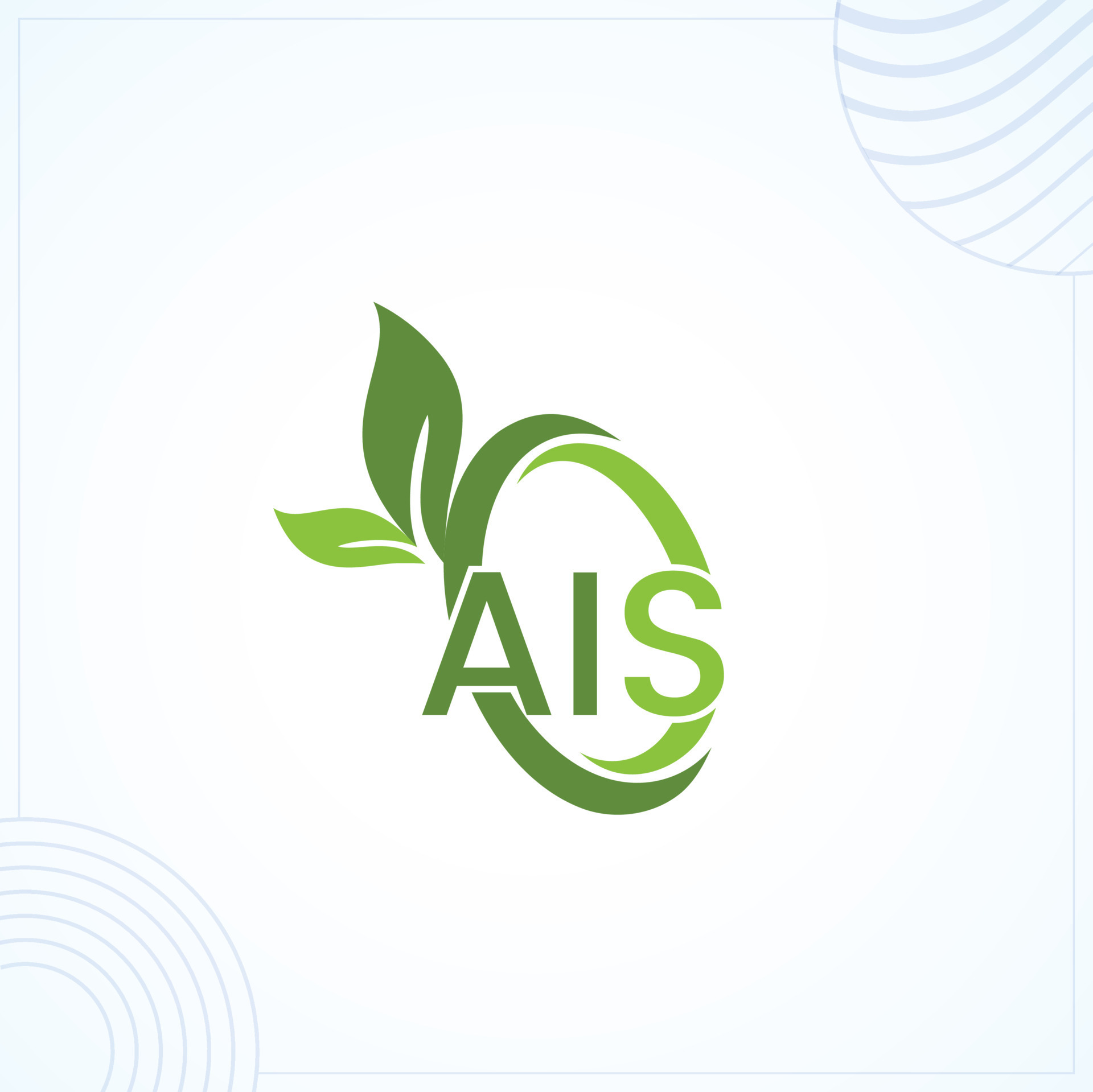 AIS leaf Logo Template In Modern Creative Minimal Style Vector Design 17201852 Vector Art at ...