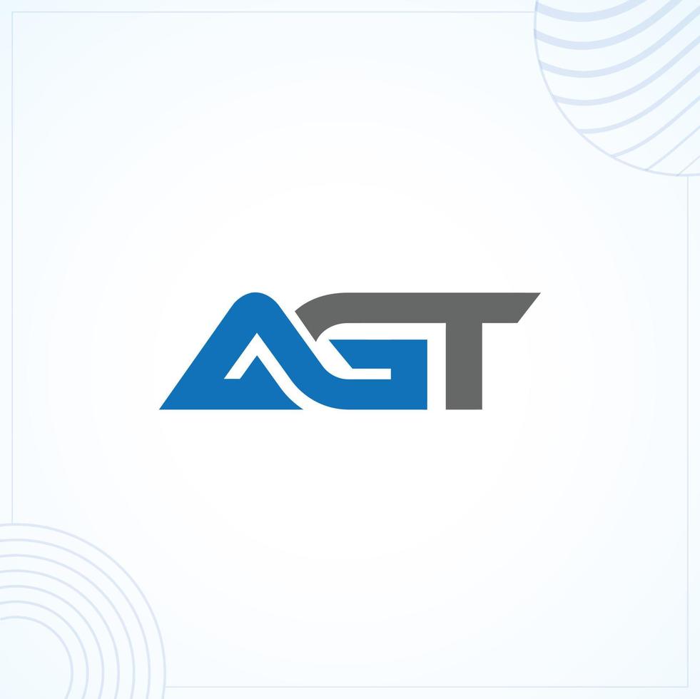AGT Logo Template In Modern Creative Minimal Style Vector Design 17201868 Vector Art at Vecteezy