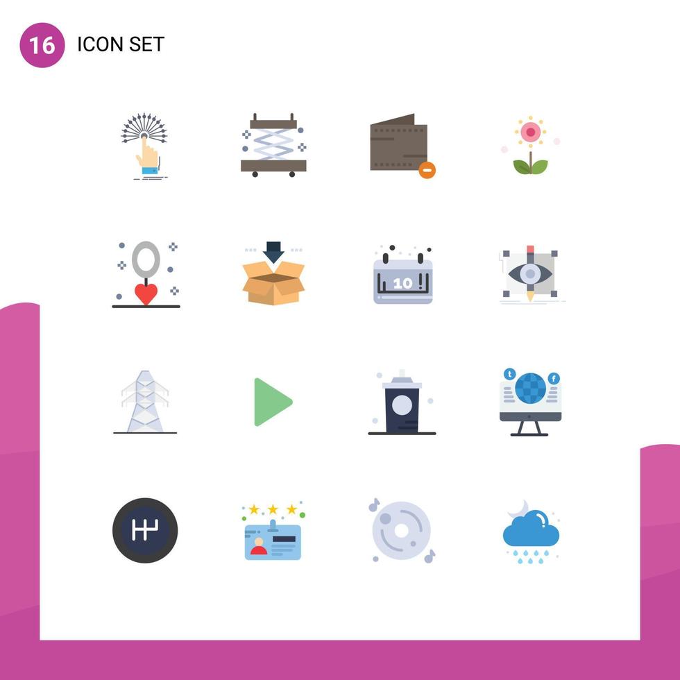 16 Universal Flat Colors Set For Web And Mobile Applications