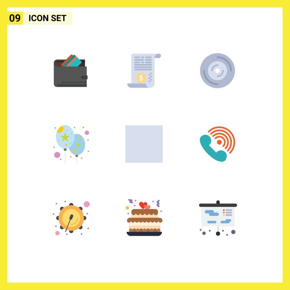 9 Universal Flat Colors Set For Web And Mobile Applications Control Event Dollar Balloon Vinyl