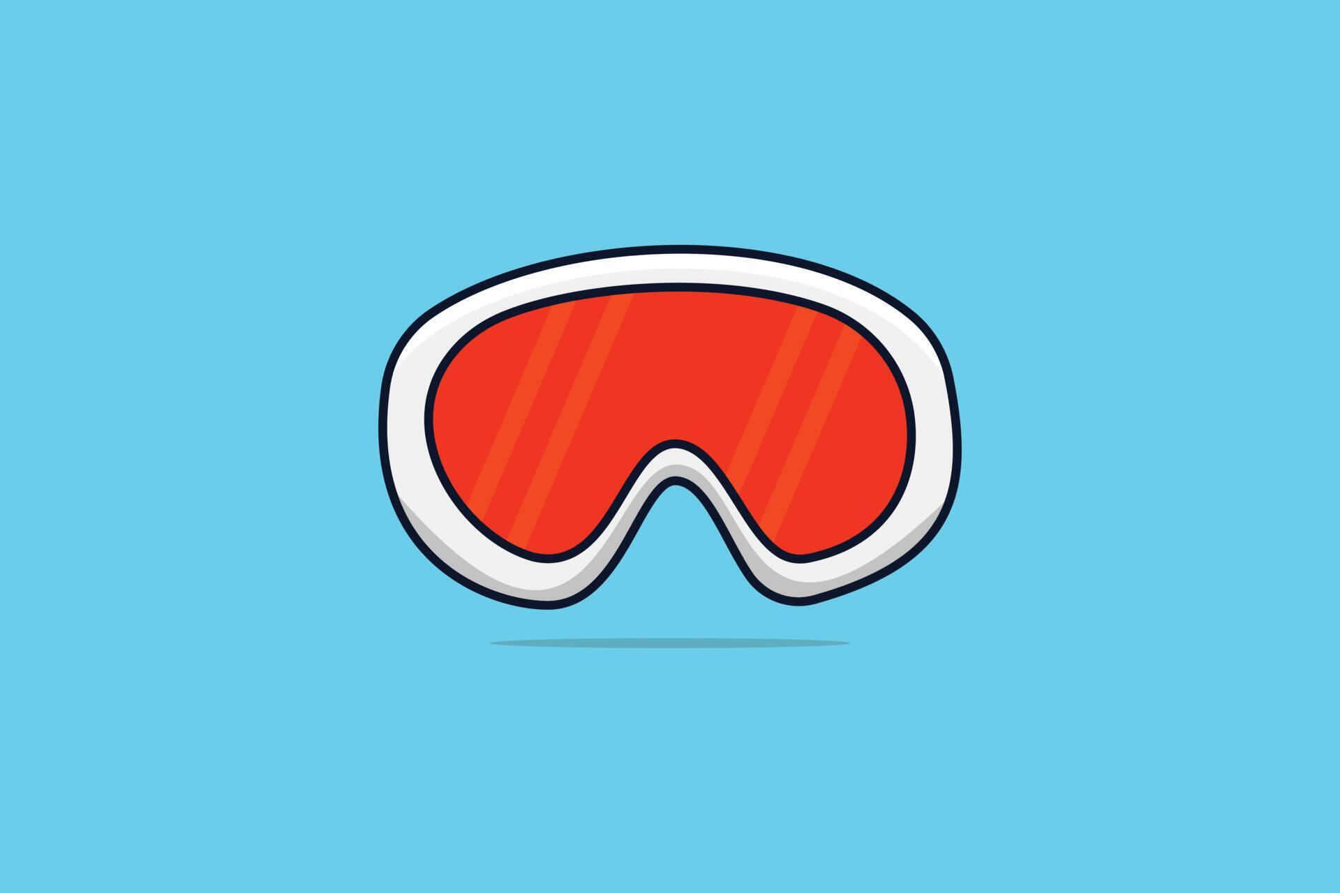 Skiing and Snowboard Goggles vector illustration. Sport object icon ...