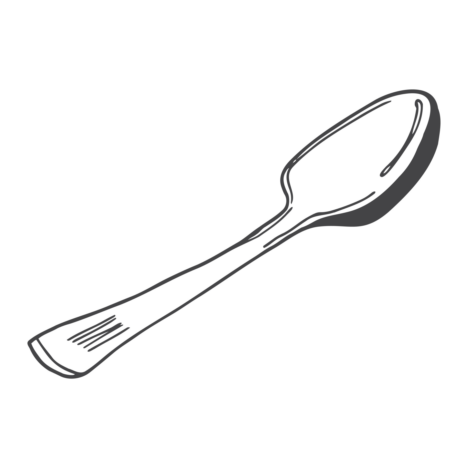 Drawing of a spoon, illustration, vector on white background. 17205720 ... Drawing of a spoon, illustration, vector on white background. 17205720 ...