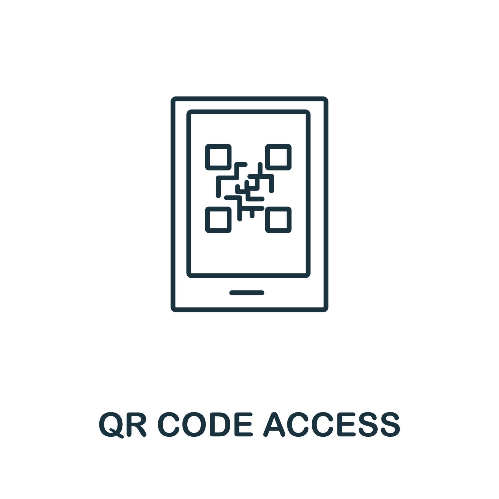 Qr Code Access icon from cyber security collection. Simple line Qr Code ...