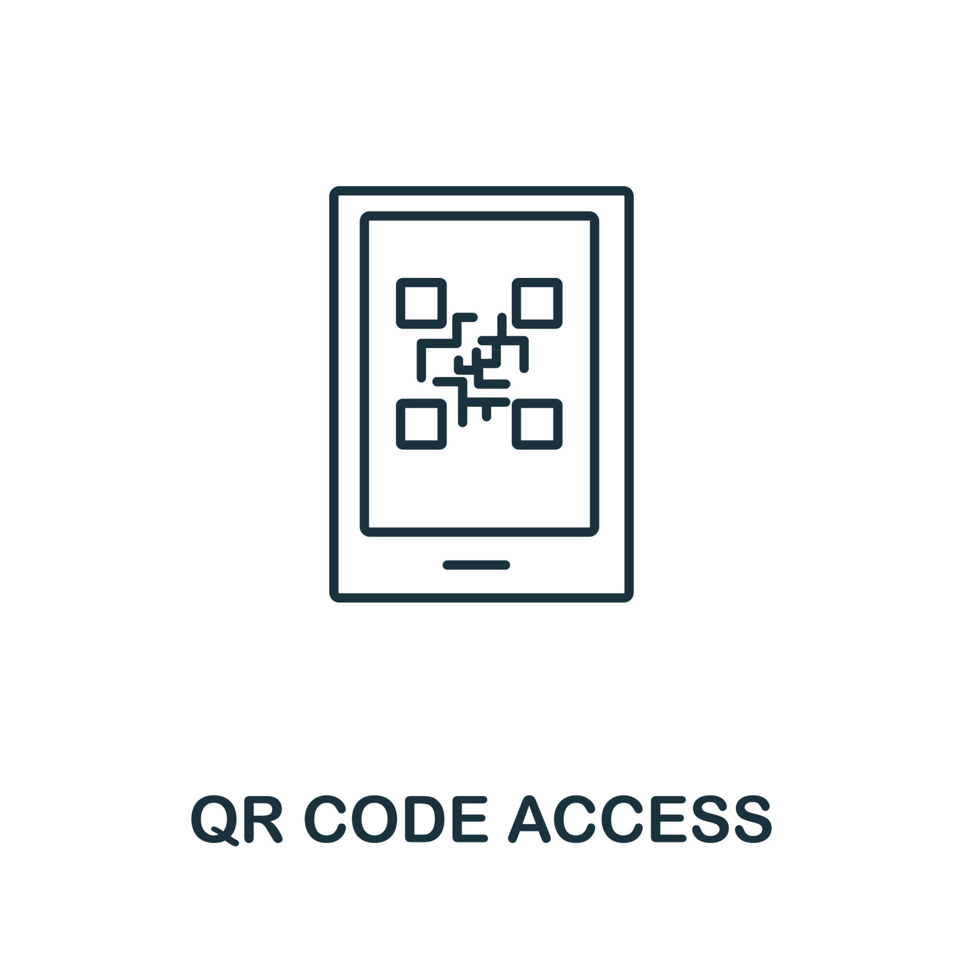 Qr Code Access icon from cyber security collection. Simple line Qr Code ...