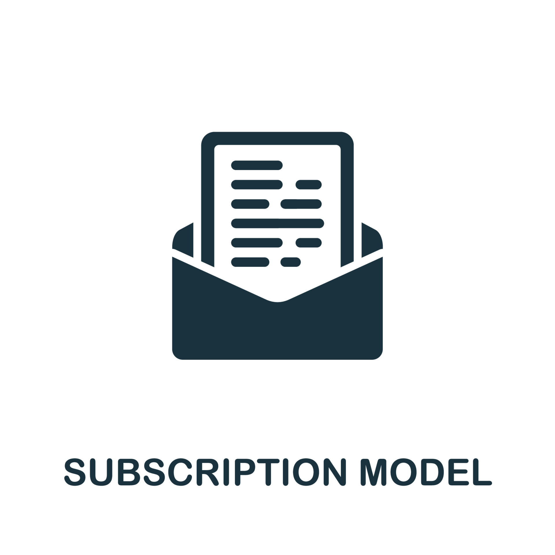 icono de modelo de suscripción. elemento simple de la colección de ...