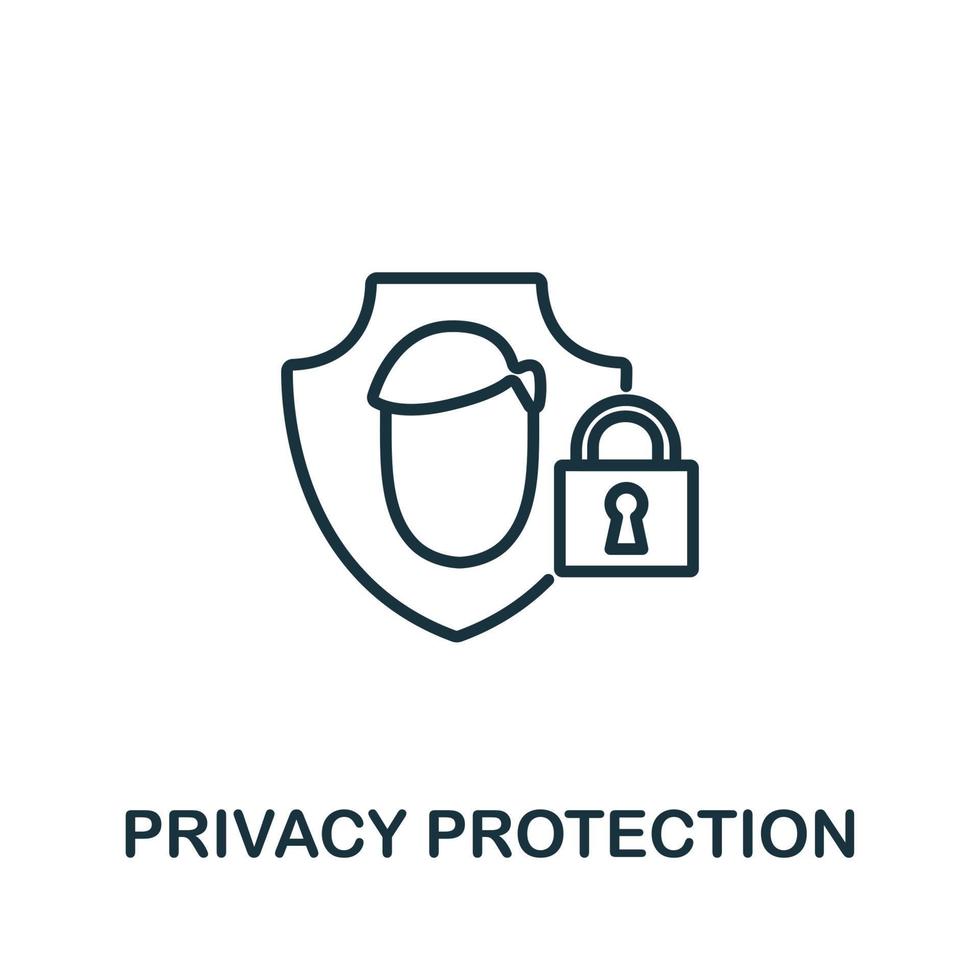 Privacy Protection Icon From Authentication Collection Simple Line