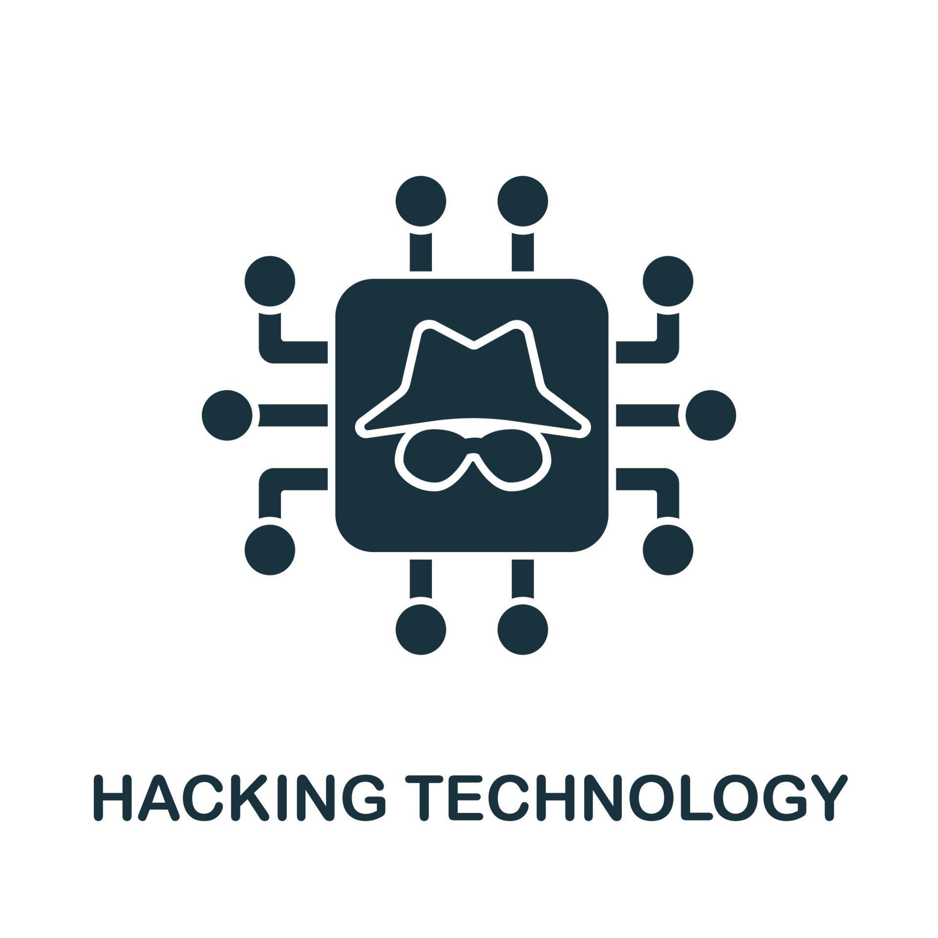 Hacking Technology icon from banned internet collection. Simple line ...