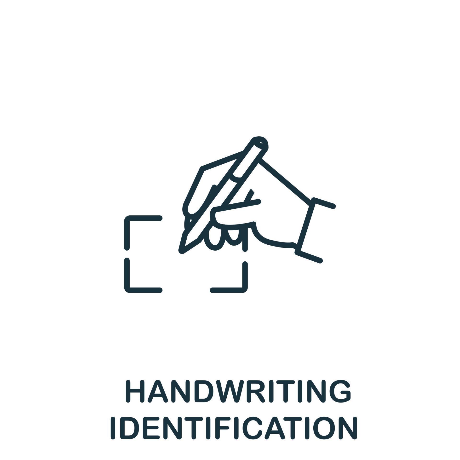 Handwriting Identification Icon From Authentication Collection Simple