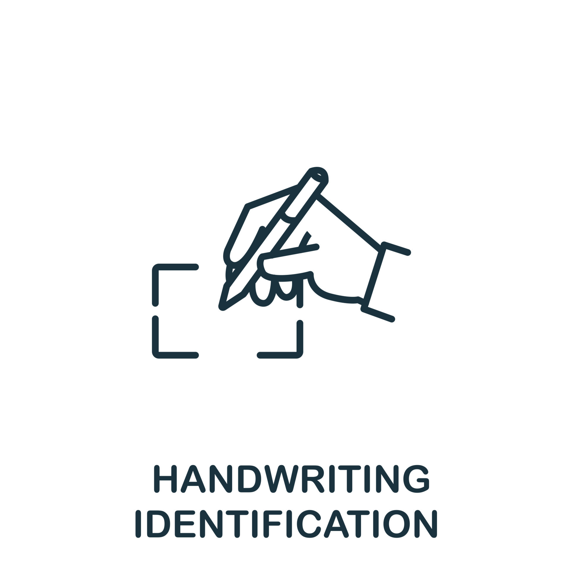 Handwriting Identification Icon From Authentication Collection Simple Line Element Handwriting