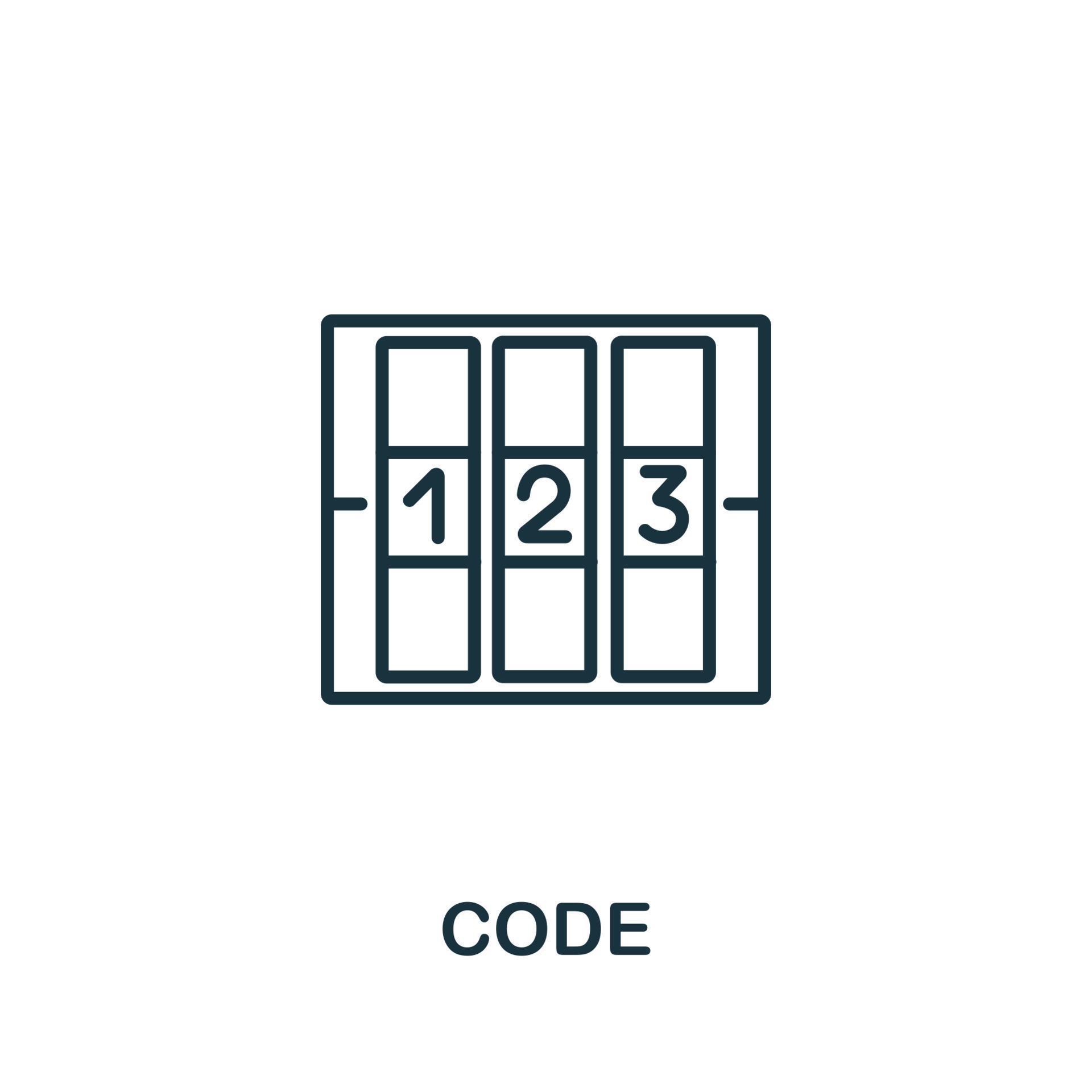 Code Icon From Authentication Collection Simple Line Element Code Symbol For Templates Web