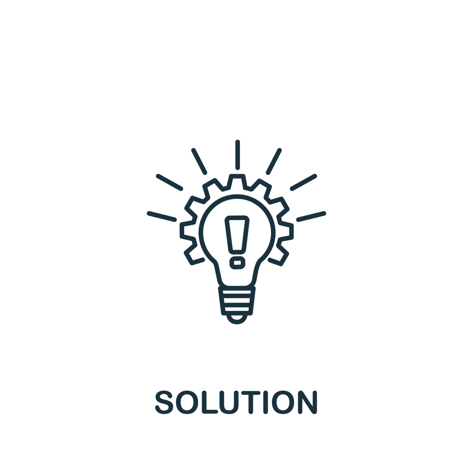 Solution icon from customer service collection. Simple line element ... Solution icon from customer service collection. Simple line element ...