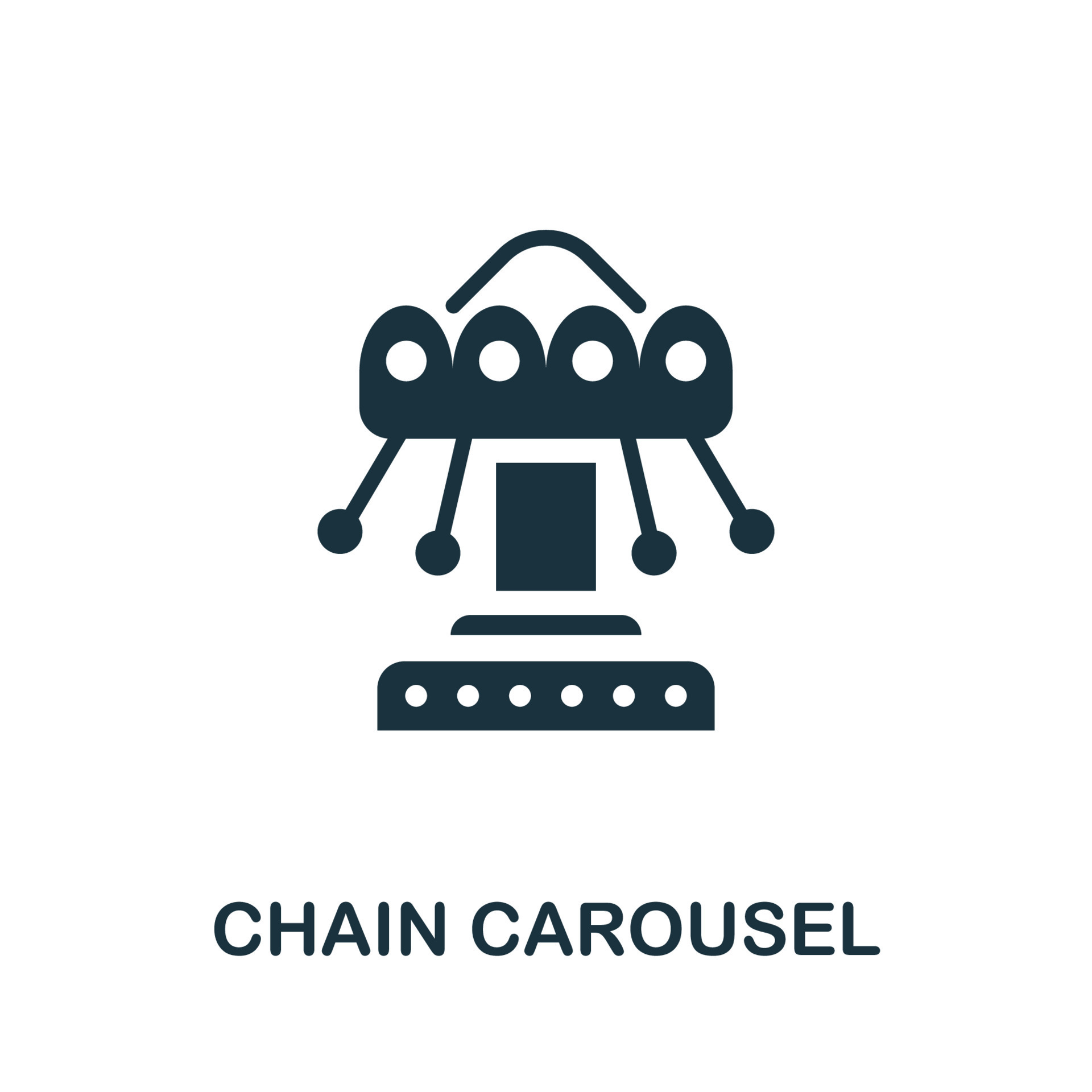 Chain Carousel icon. Simple element from amusement park collection ...